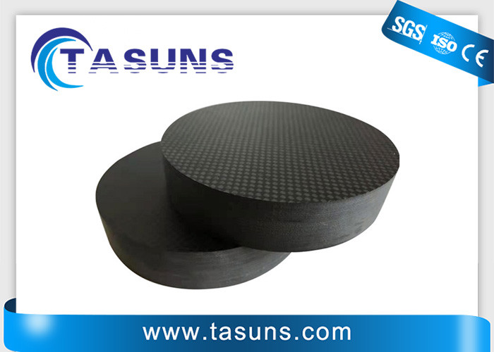 Autoclave Process CNC Milling 100mm Carbon Fiber Block Round Shaped